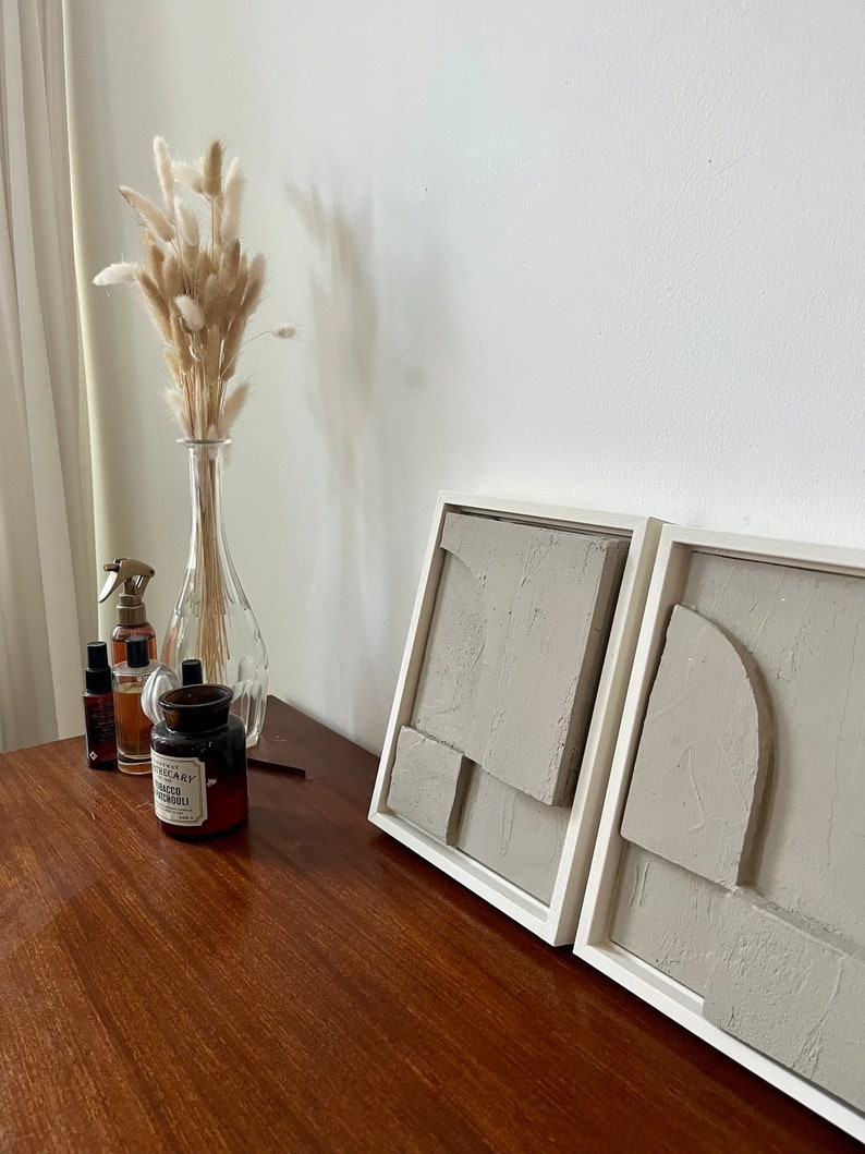 Abstract Art Plaster Art 3D Handmade Framed - Etsy