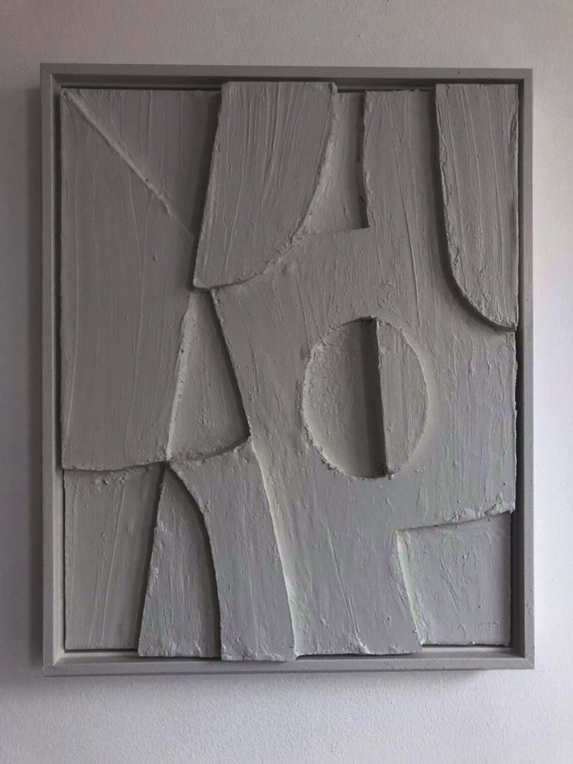 Plaster Art 3d Abstract Relief Minimalistic Framed - Etsy
