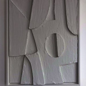 Plaster Art 3d Abstract Relief Minimalistic Framed - Etsy