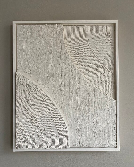 Abstract Art Plaster Art 3D Framed - Etsy