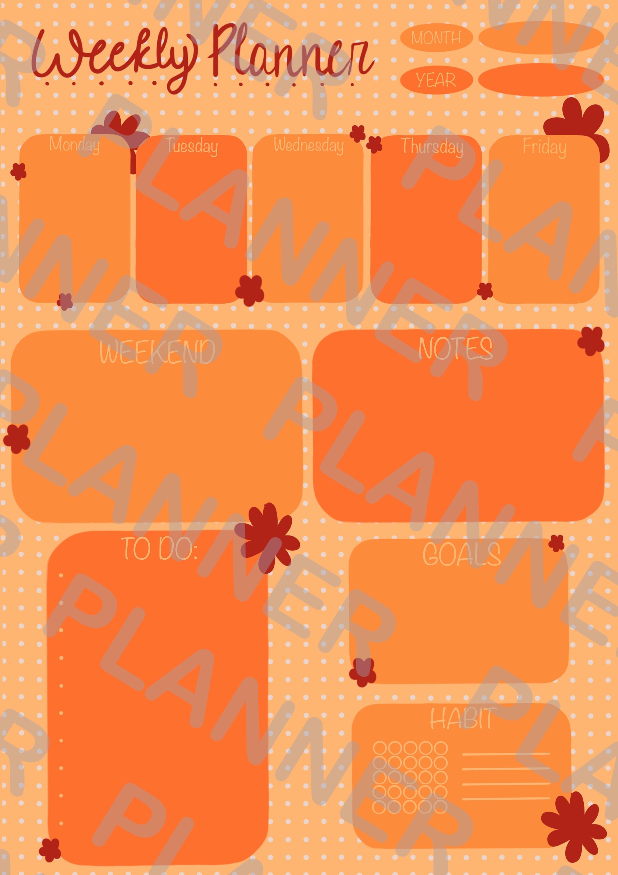FALL Weekly Digital Planner - Etsy