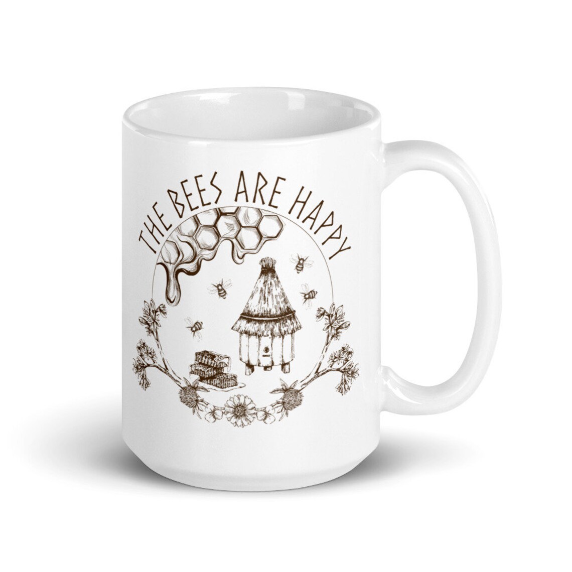 The Bees Are Happy Mug Bees Garden Valheim Video Game | Etsy