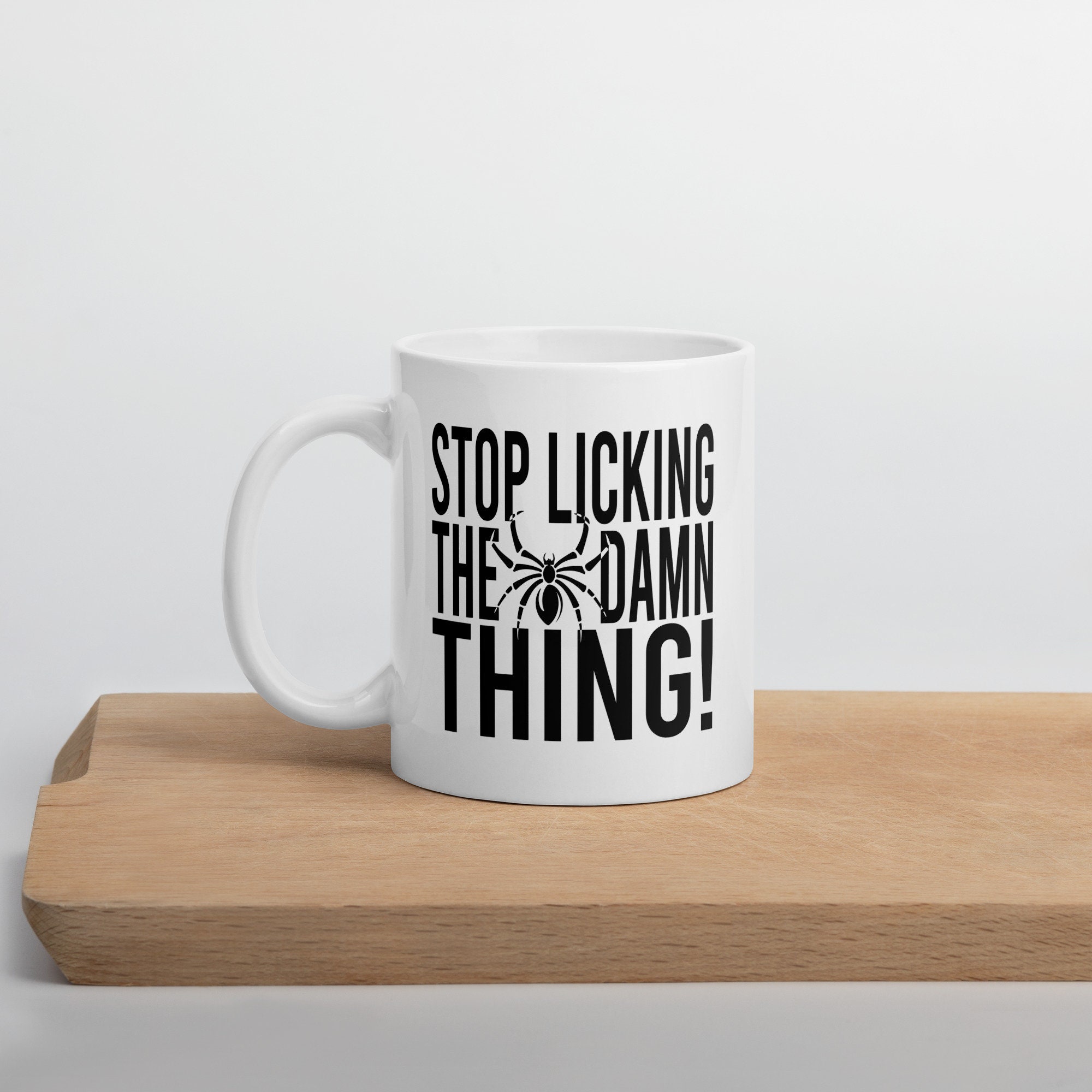 Funny Baldurs Gate 3 Mug, Stop Licking the Damn Thing, Spider Mug, Gale ...