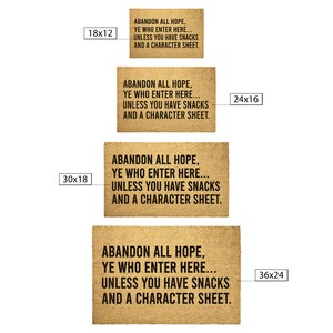 Dnd Funny Welcome Mat, Outdoor Mat, Welcome Mat for Rpg Players ...