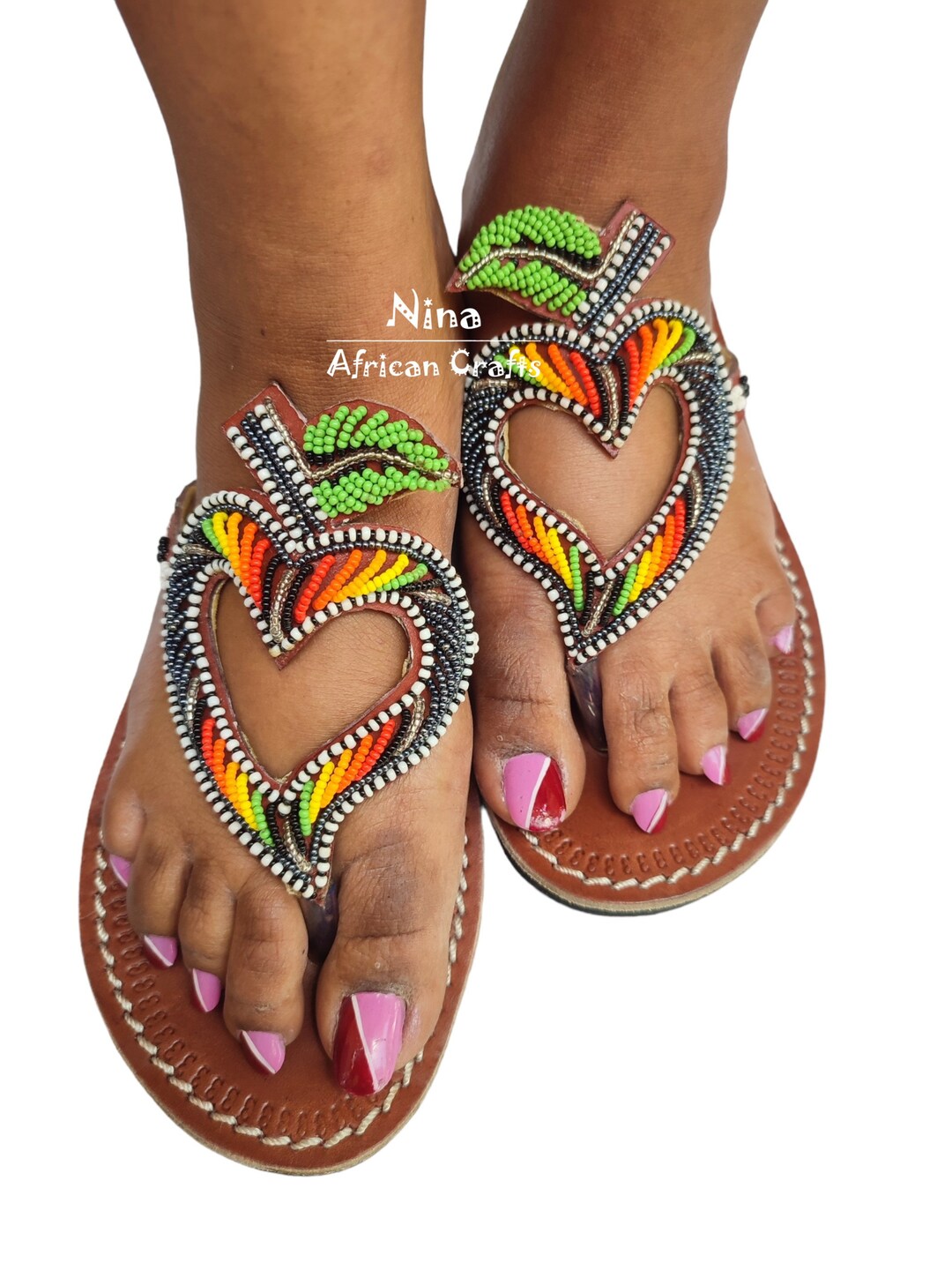 Beaded Sandals Sandals African Sandals Maasai Sandals - Etsy