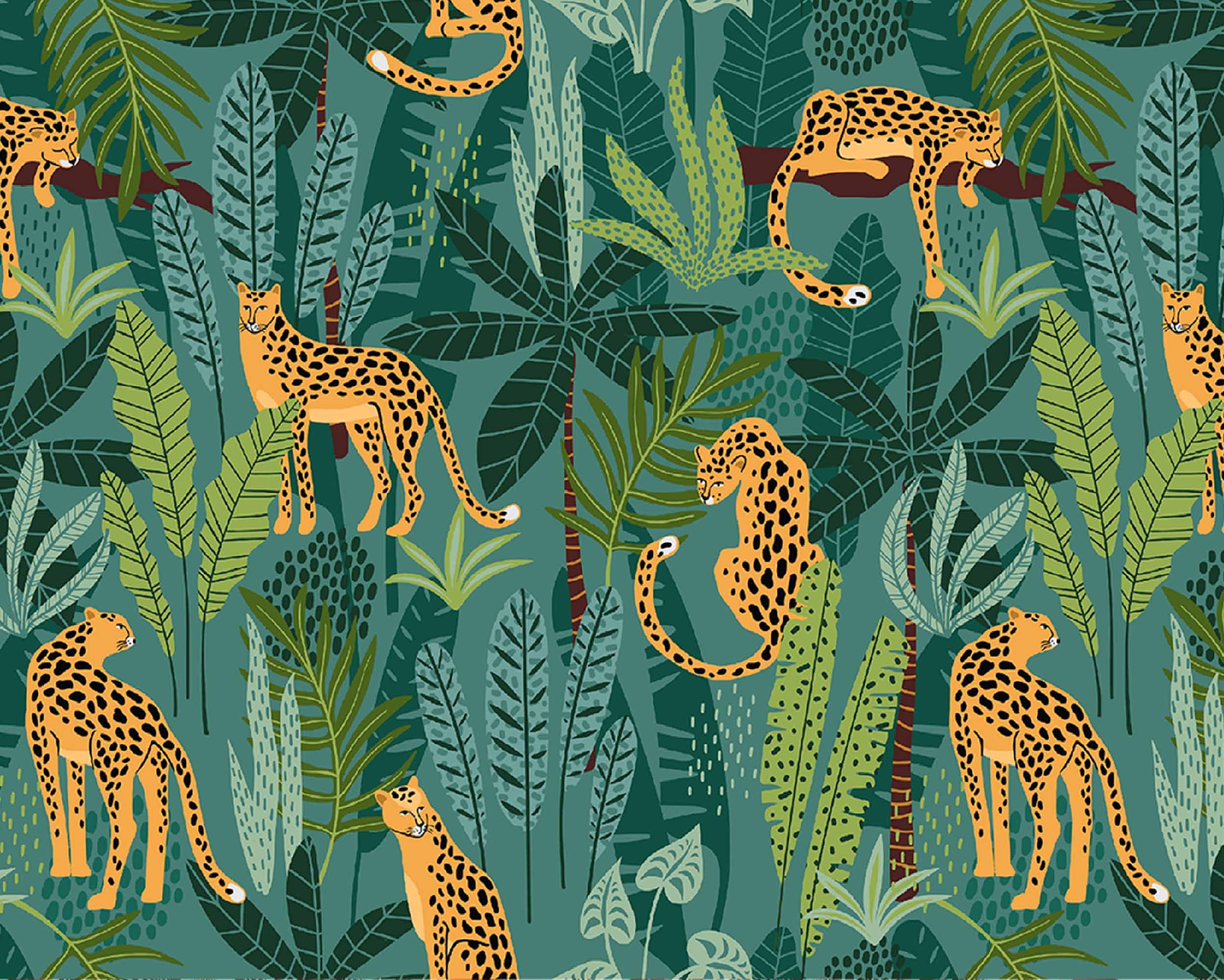 Leopard Forest Jungle Wild Life Wild Removable Wallpaper - Etsy UK