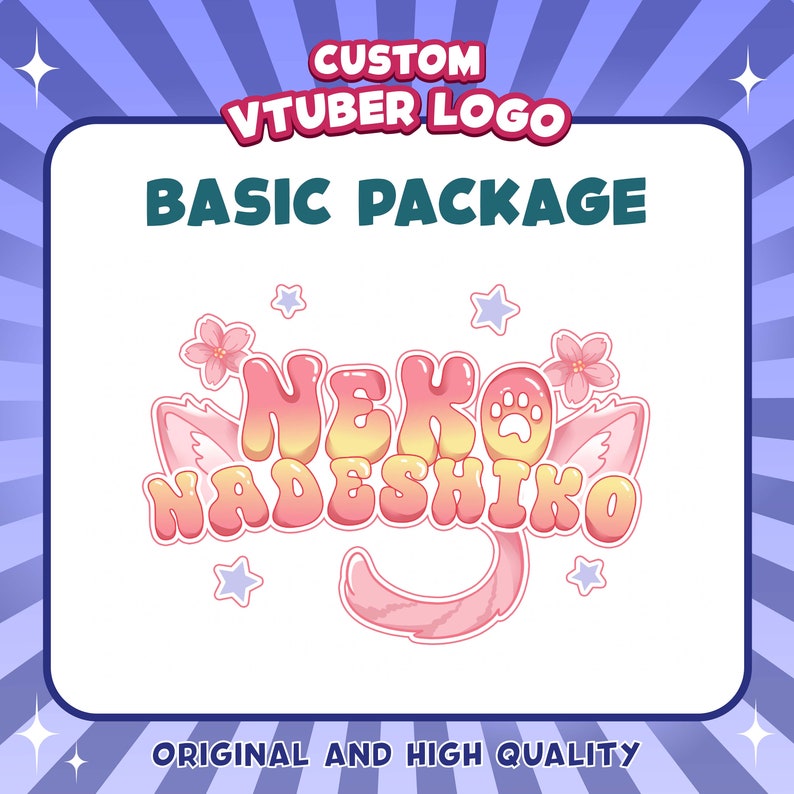 Custom Vtuber Logo | Custom Pngtuber Logo | Text Logo, Kawaii Cute Logo ...