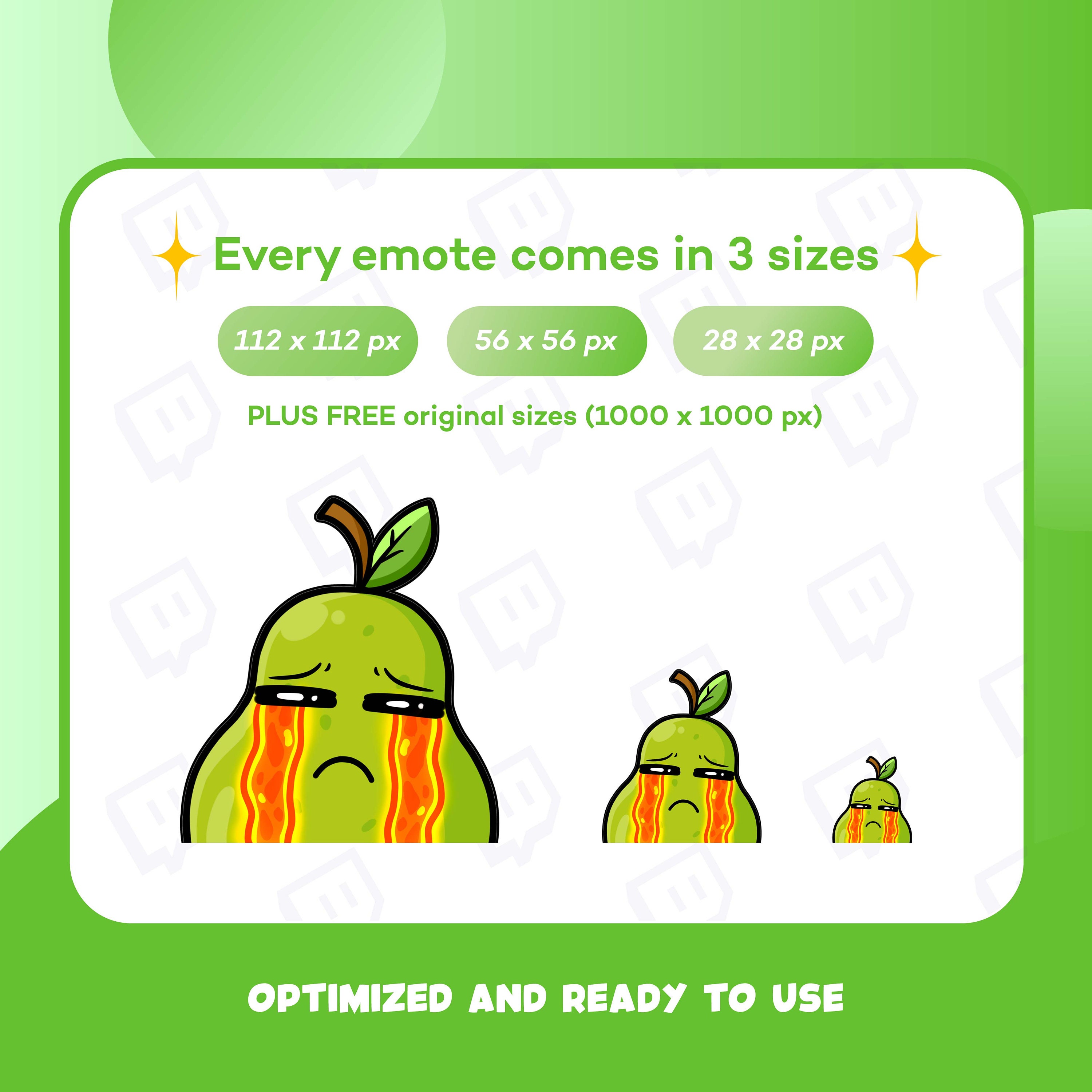 Twitch Emote Sub Emotes Fresh Guava Fruits, Sweet Fruit 6 Emotes Ready ...