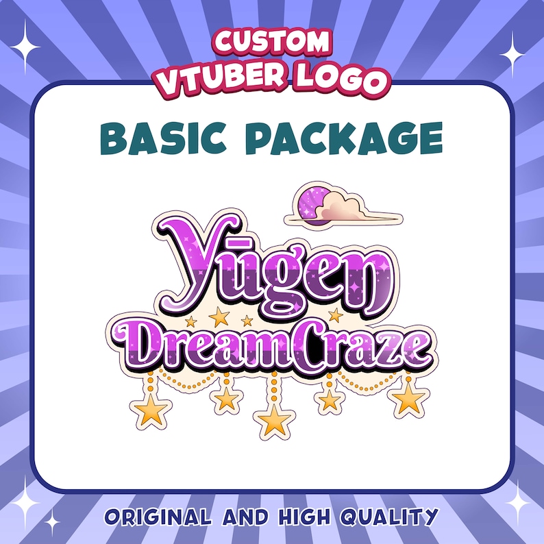 Custom Vtuber Logo | Custom Pngtuber Logo | Text Logo, Kawaii Cute Logo ...