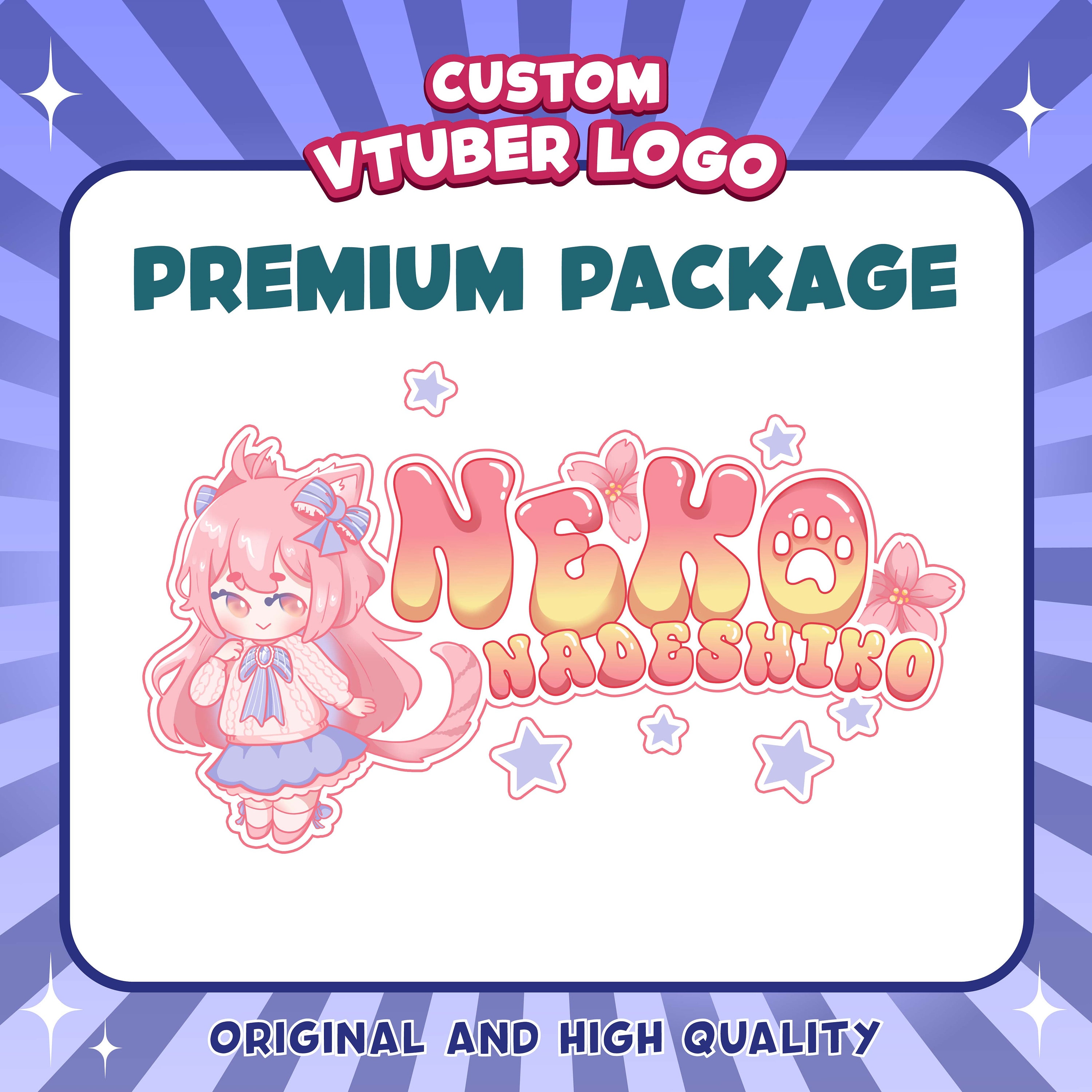 Custom Vtuber Logo | Cliparts | Panel Twitch | Kawaii Anime Mascot ...