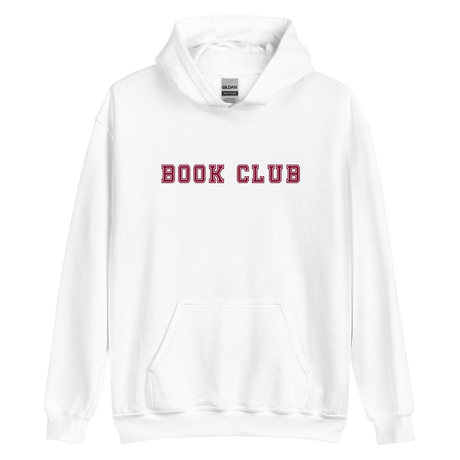 Book Club Chic Hoodie for Cozy Reading, Hooded Sweatshirt With Front ...