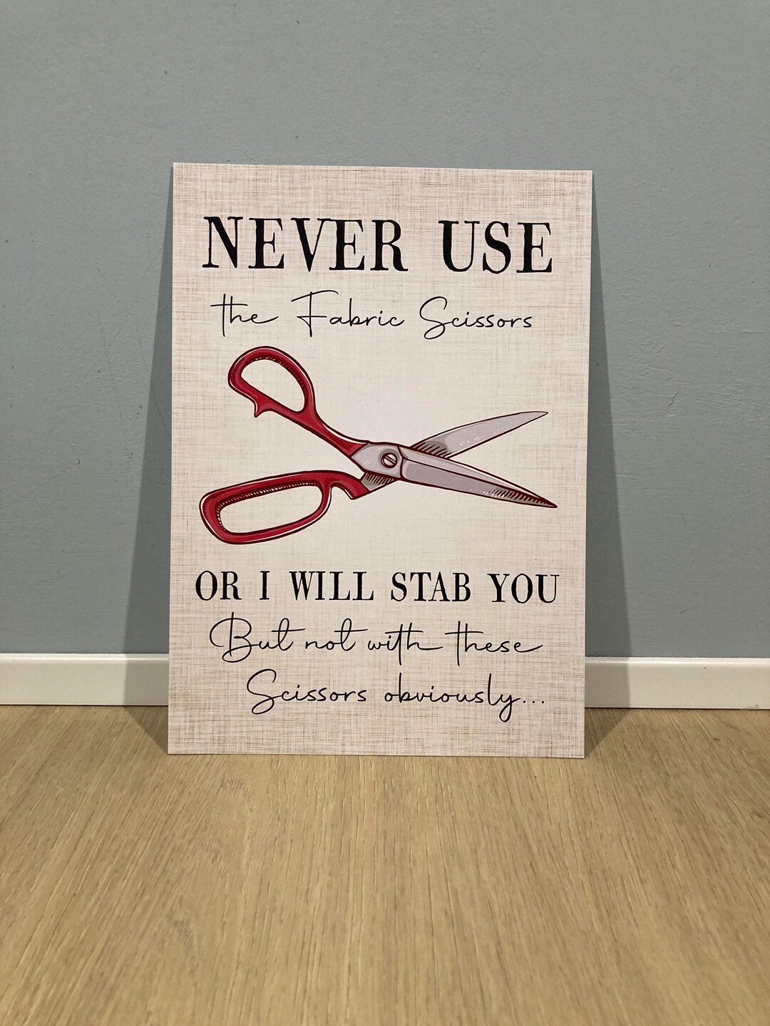 Never Use the Fabric Scissors! Art Print for People Who Crochet for ...