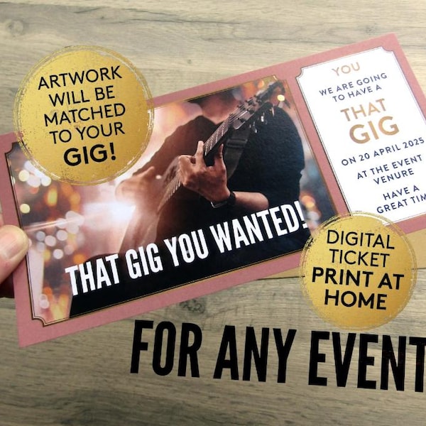 Personalised Ticket - Etsy UK