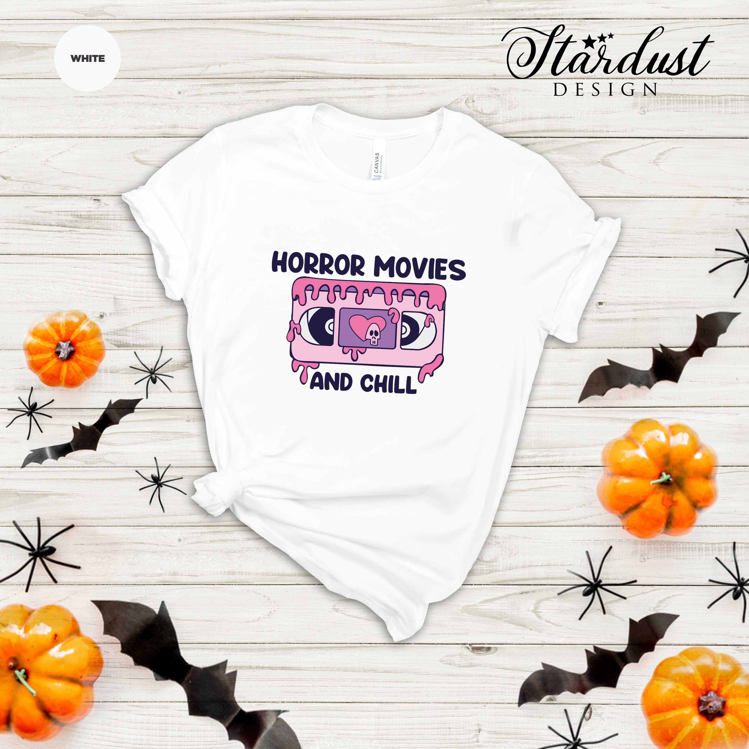Horror Movies & Chill T-Shirt, Horror Movie T-Shirt, Horror Shirt ...