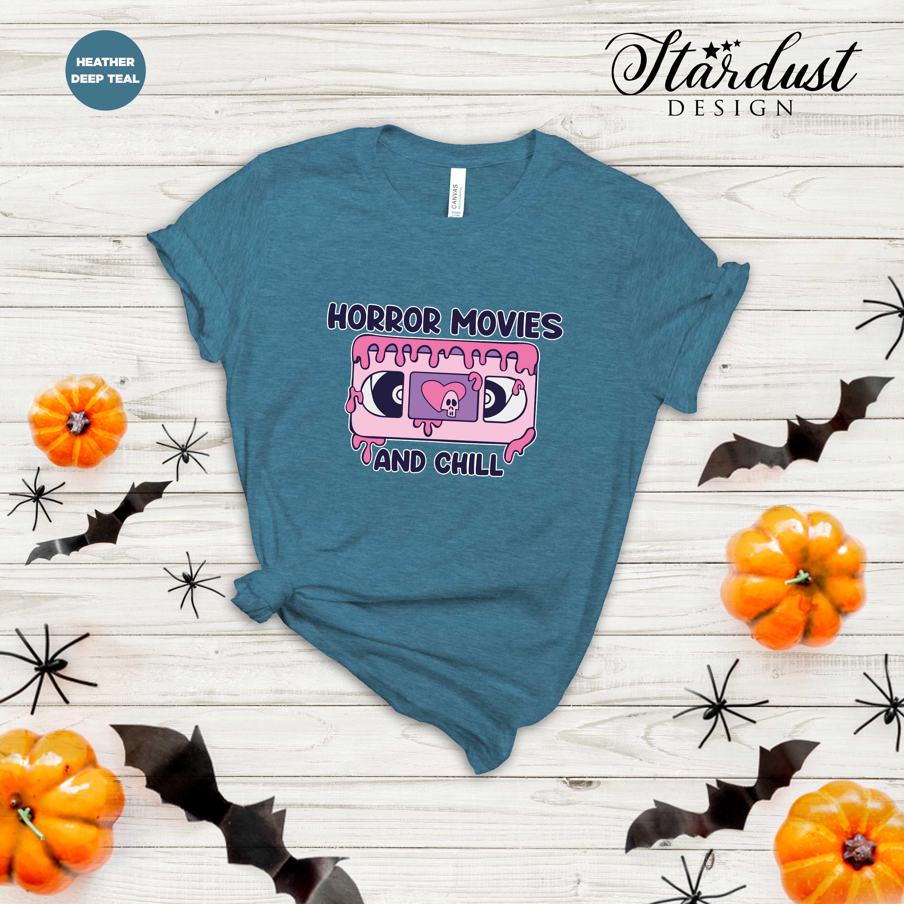 Horror Movies & Chill T-Shirt, Horror Movie T-Shirt, Horror Shirt ...