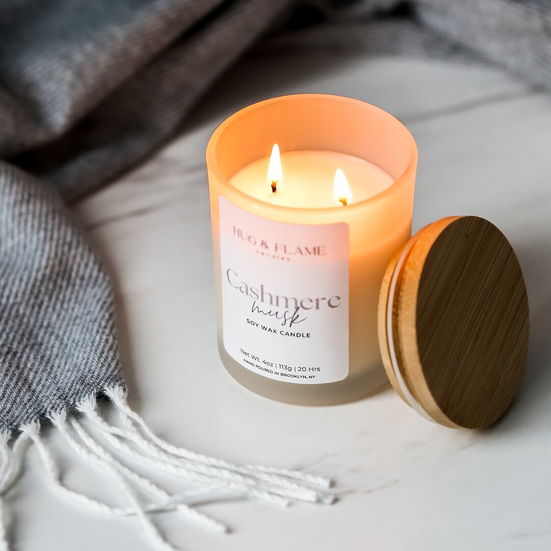 Cashmere Musk Scented Candle | Two Wick | Soy Wax | Candle Lover Gift ...