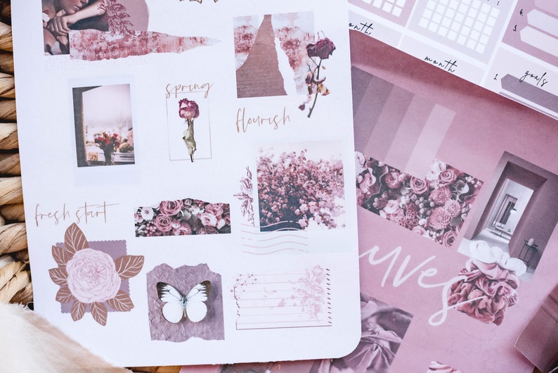 Sticker Pack Aesthetic Aesthetic Sticker Pack Mauve | Etsy