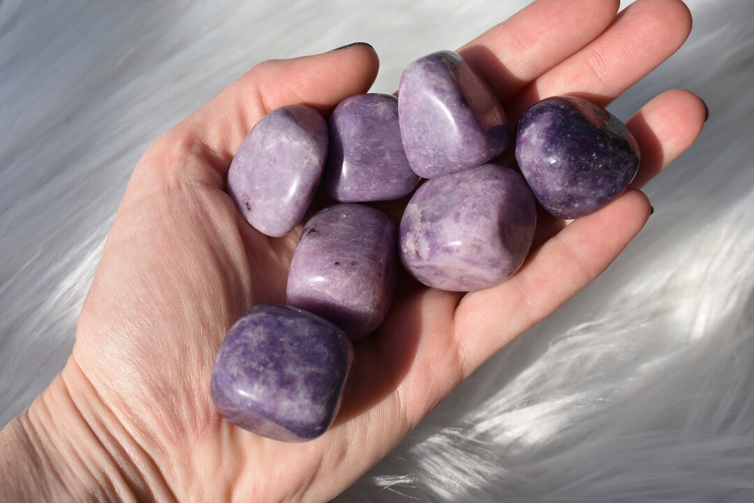 Large Lepidolite Crystal Tumbles Natural Gemstone, Gift Bag Filler ...