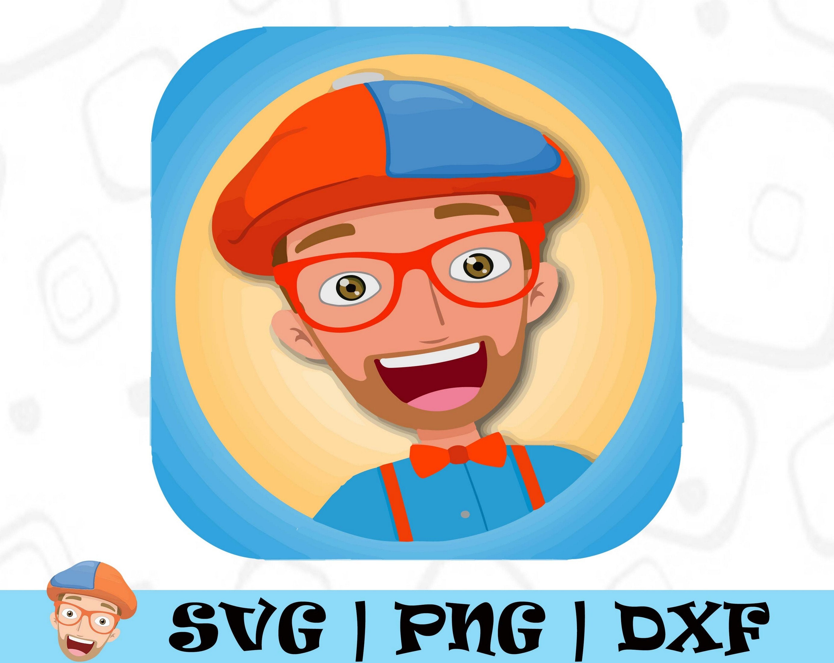 Blippi face svg Blippi svg Blippi clipart Blippi svg | Etsy