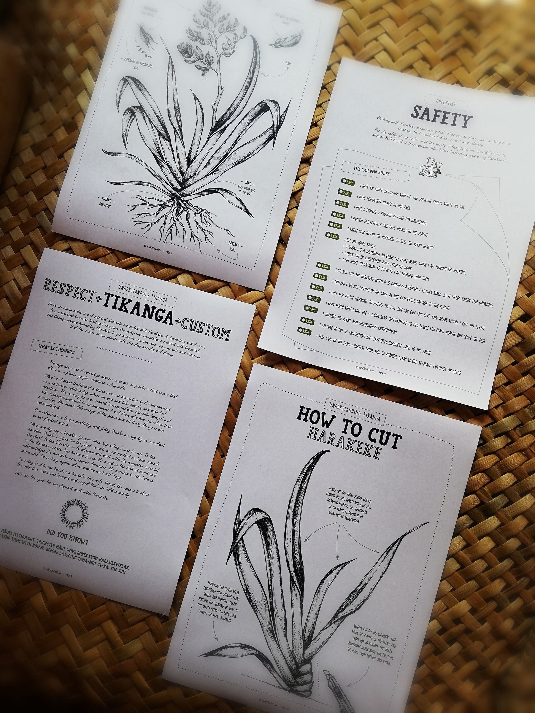 NZ Flax Weaving / Harakeke Weaving Book for Kids – Project Booklet ...