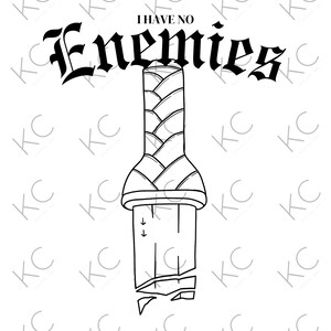 I Have No Enemies Anime Merch Digital Design - Etsy