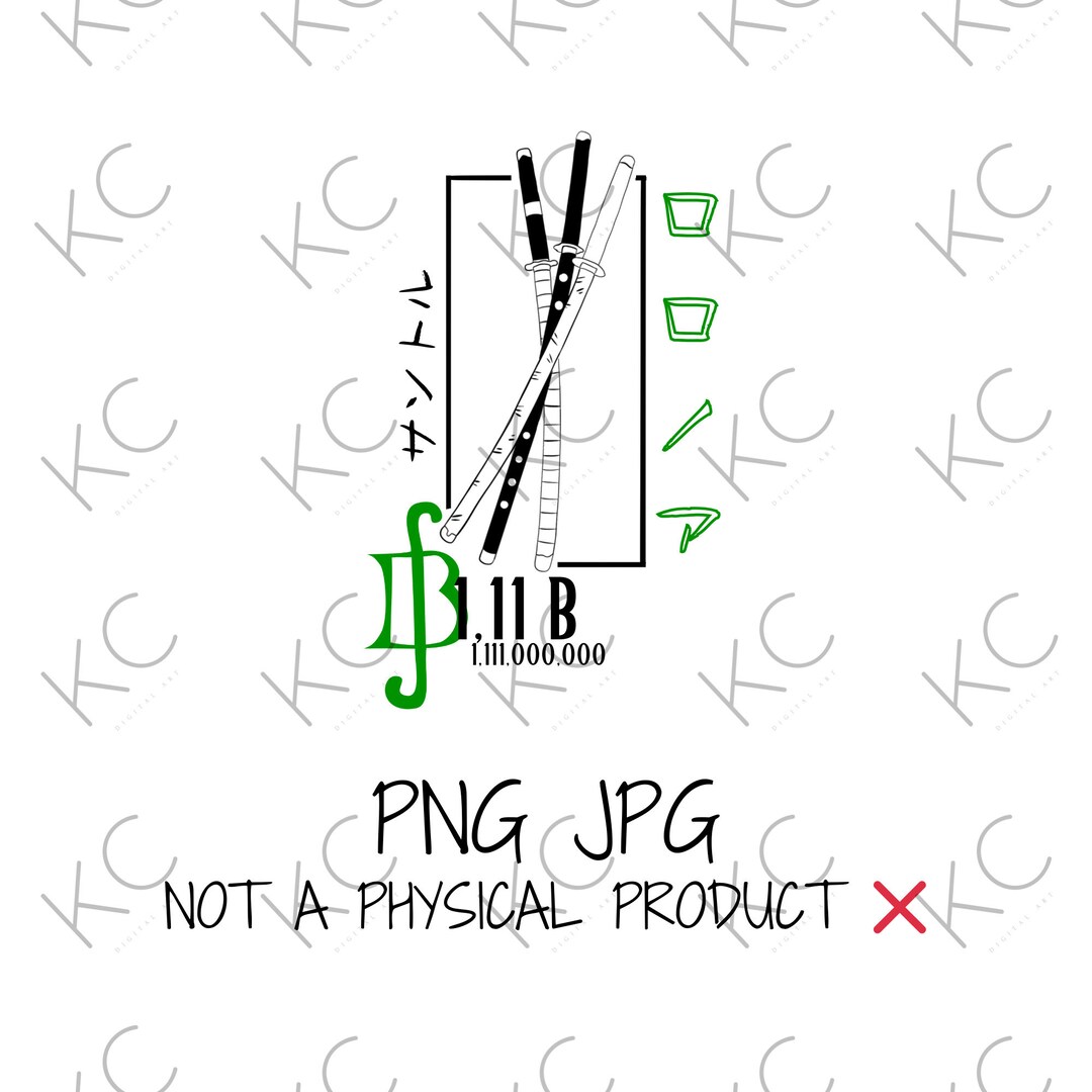 Roronoa Anime Merch Digital Design - Etsy