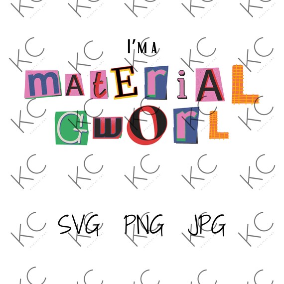 Material Girl SVG Digital Download | Etsy