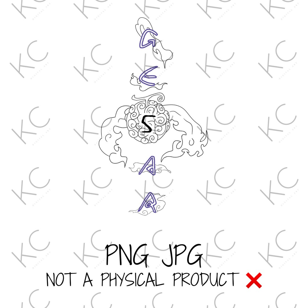 Gear 5 Fruit Anime Merch Digital SVG Design - Etsy