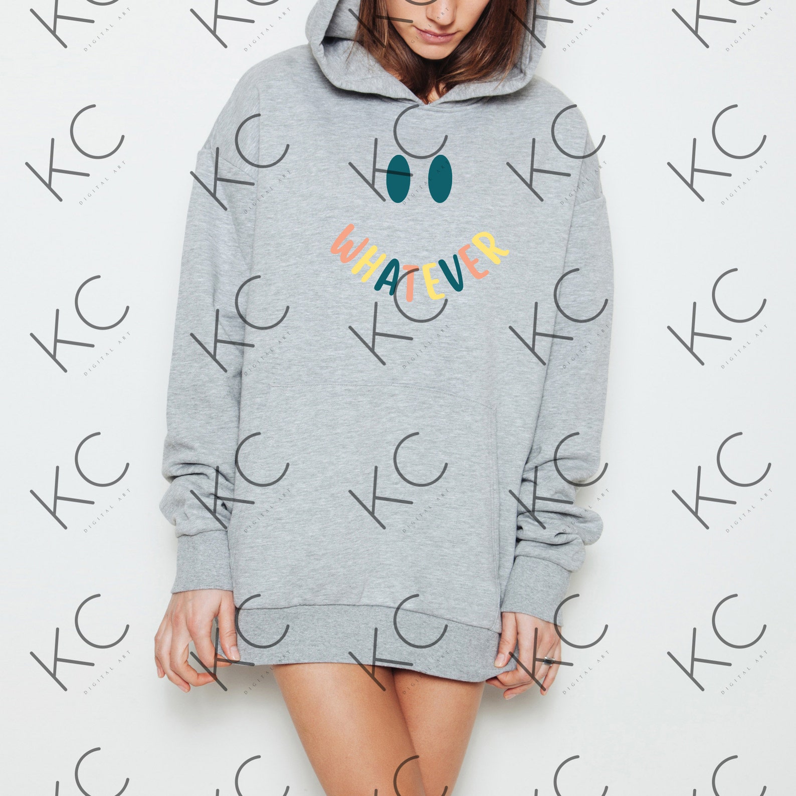 Whatever Smiley Face SVG Digital Download - Etsy