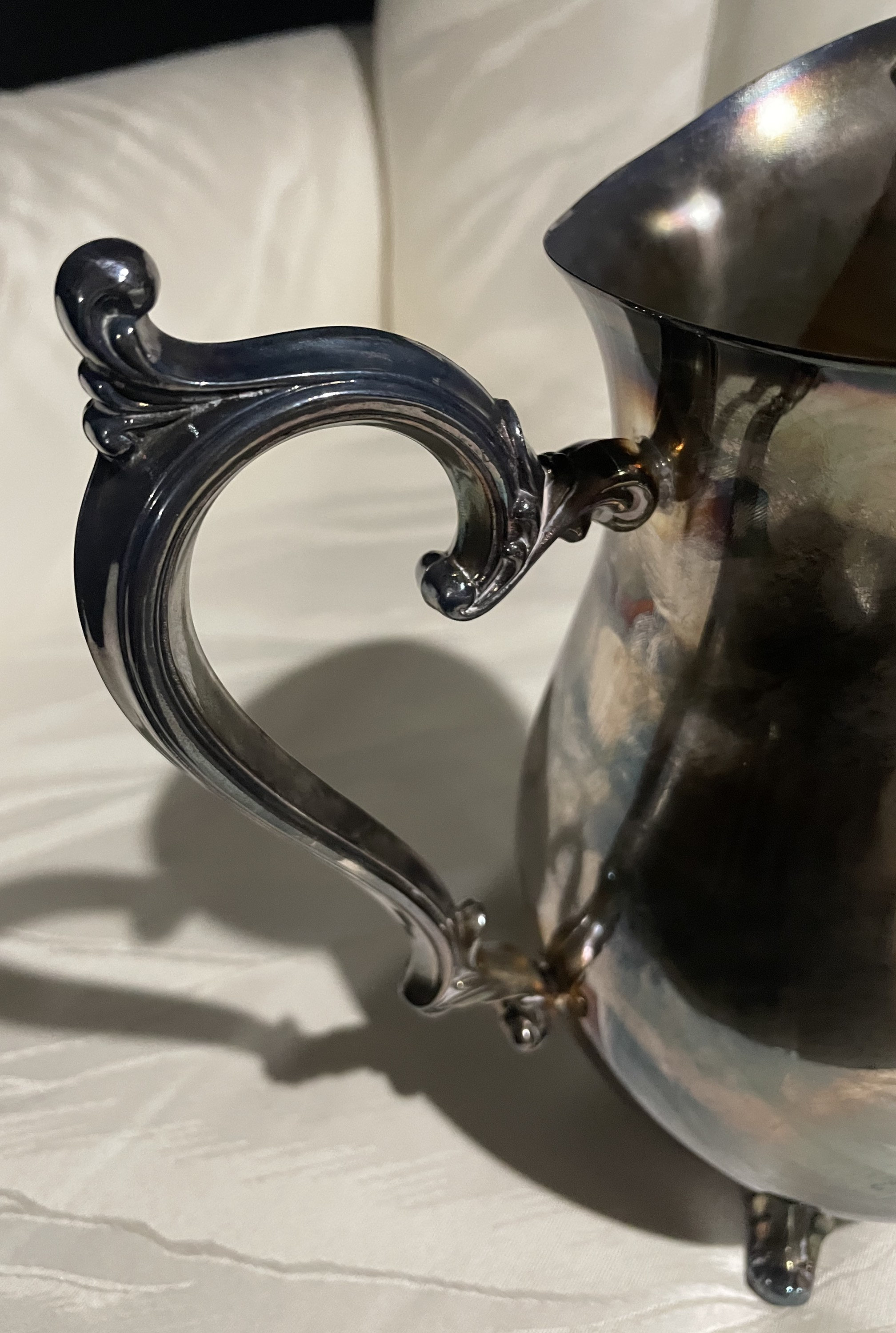 Vintage Wm Rogers 817 Silver Plate Footed Beverage Water Pitcher with ...