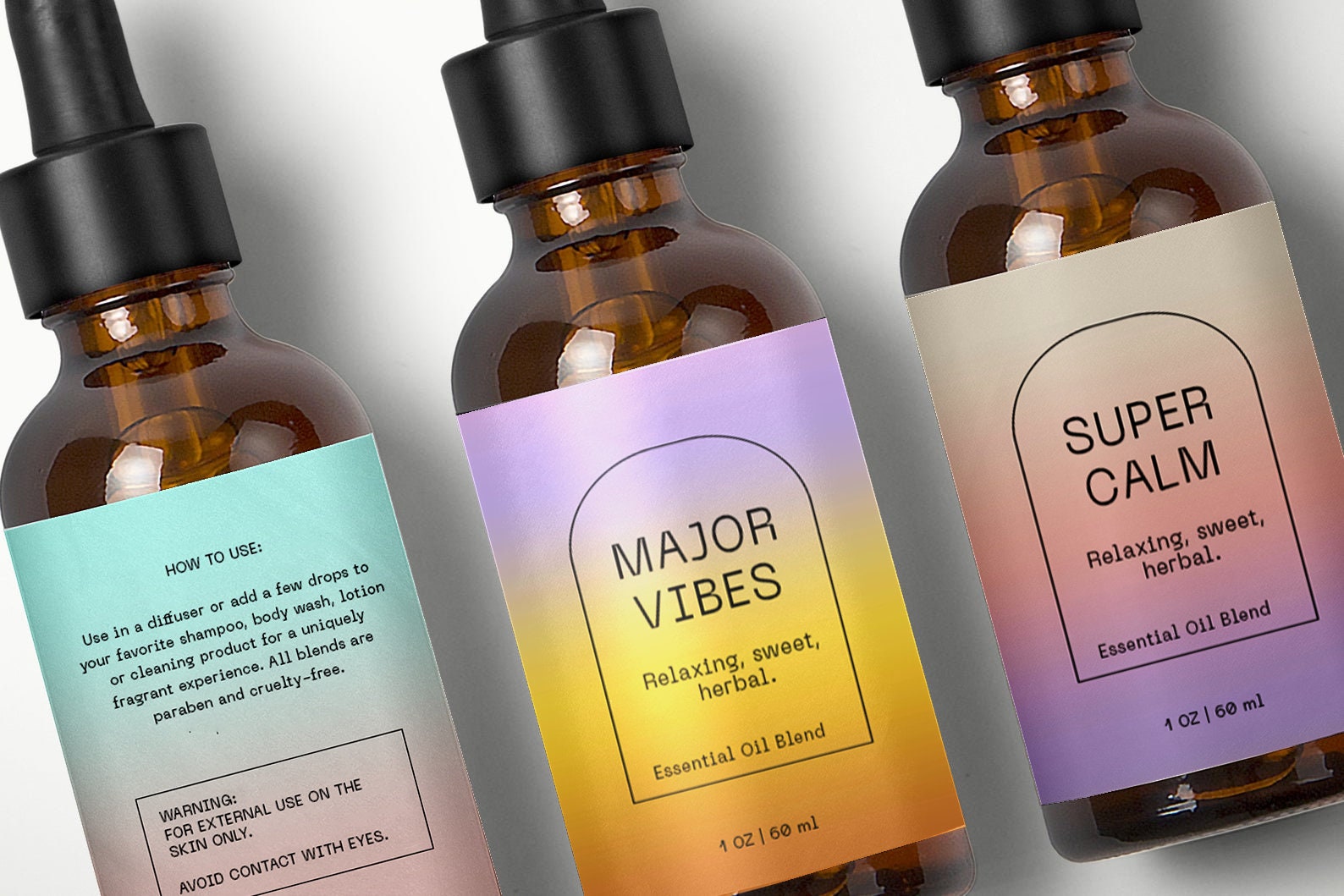 Editable Dropper Bottle Label Template 2 Oz Printable Label Etsy