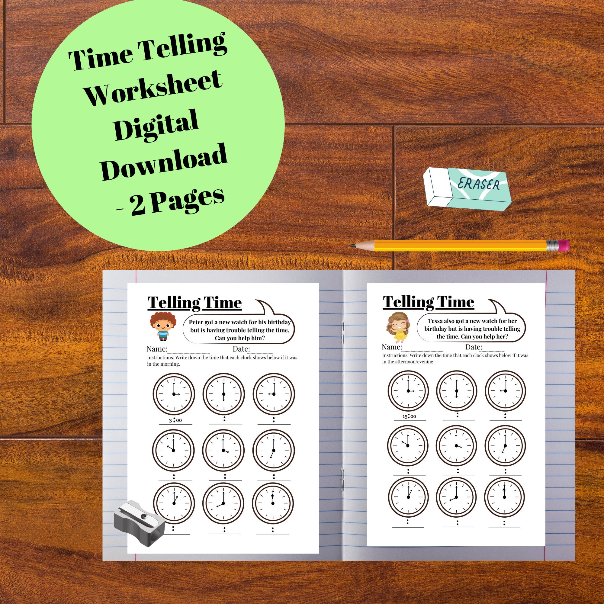 Printable Time Telling Worksheets 🕘 FREE Maze Challenge Telling