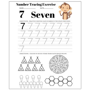 Number Tracing Worksheet Pack | Math | Numbers 0-10 | 11 Sheets | Kids ...