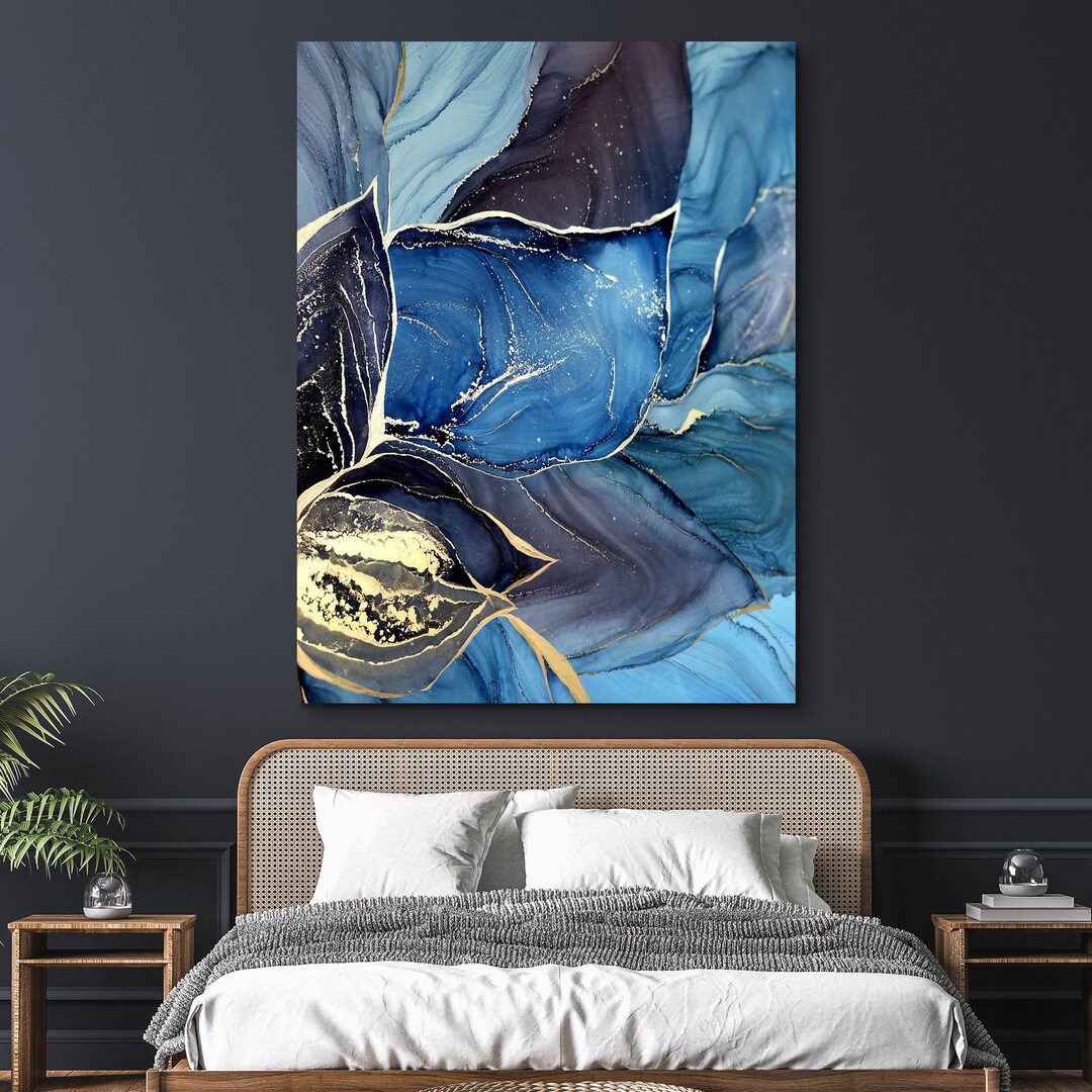 Monet & Manet Alcohol Ink Canvas Metallic Art Watercolor - Etsy