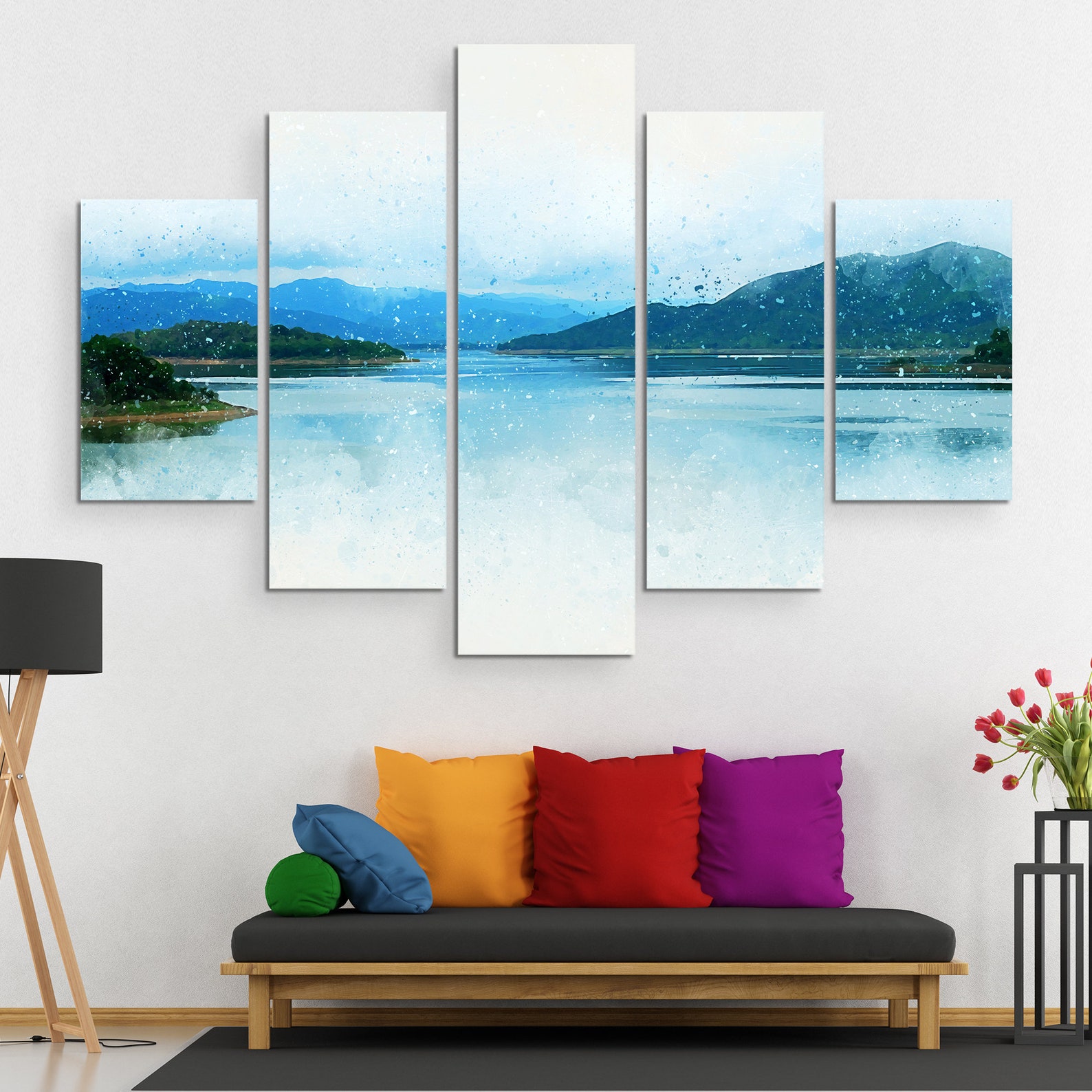 Abstract Lake Lake Artwork Lake Wall Art Original Art - Etsy UK