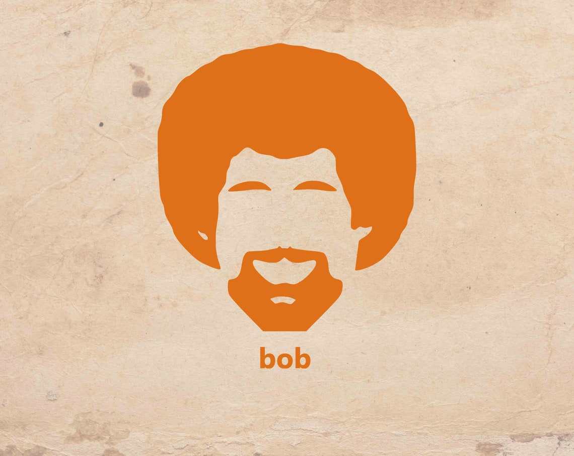 Bob ross Svg Cut File SVGDXFPNG. | Etsy