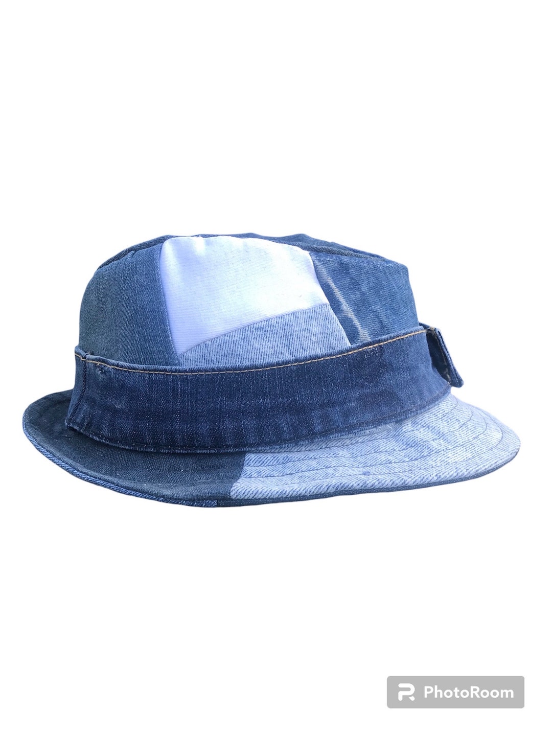 Recycled Levi Denim Patchwork Trilby Type Hat - Etsy