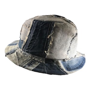 Recycled Levi Denim Patchwork Trilby Type Hat - Etsy