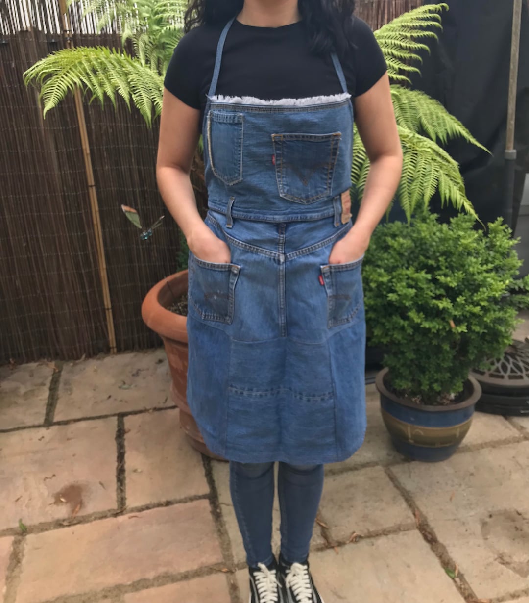 Recycled Levi Denim Apron - Etsy UK