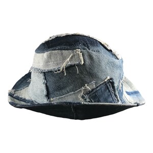 Recycled Levi Denim Patchwork Trilby Type Hat - Etsy