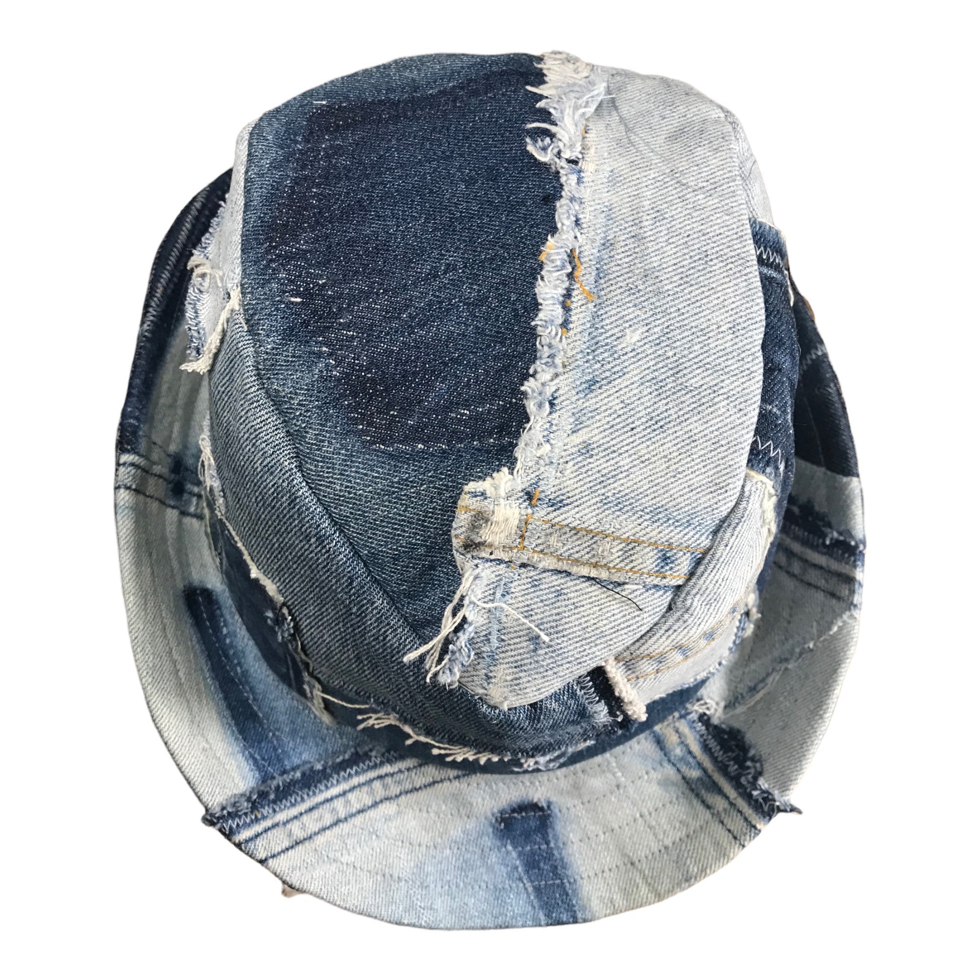 Recycled Levi Denim Patchwork Trilby Type Hat - Etsy