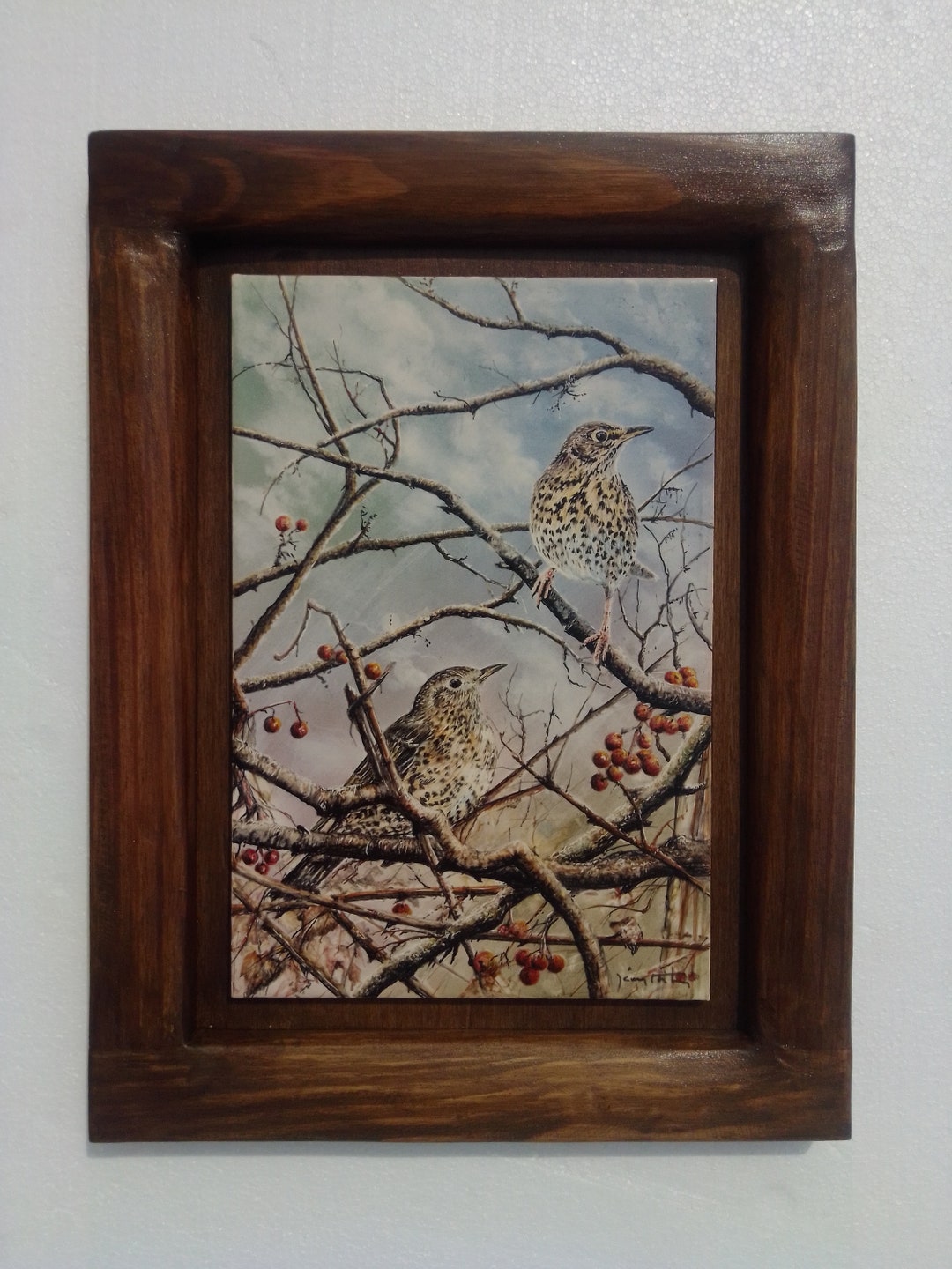 Hand-painted Ceramic Tile (glazed Tiles), 20x30 Cm (unframed) - "tordi ...