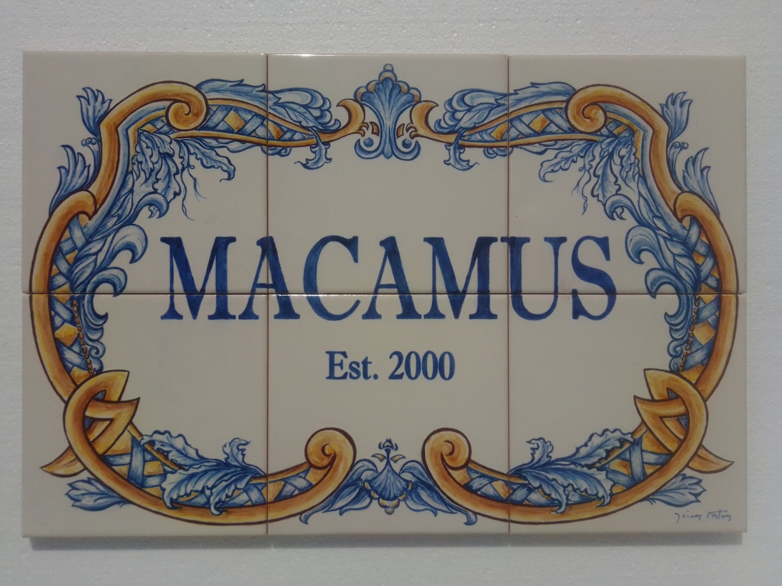 Hand-painted Ceramic Tiles, 28x42 Cm/11x16.5 in (unframed/tiles Only ...