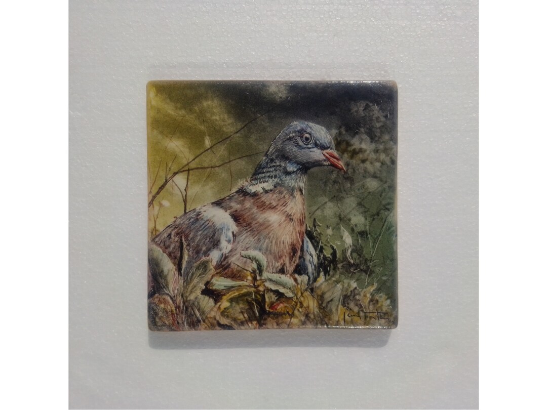 Hand-painted Ceramic Tile, Handmade/vintage Tile (unframed), Hand ...