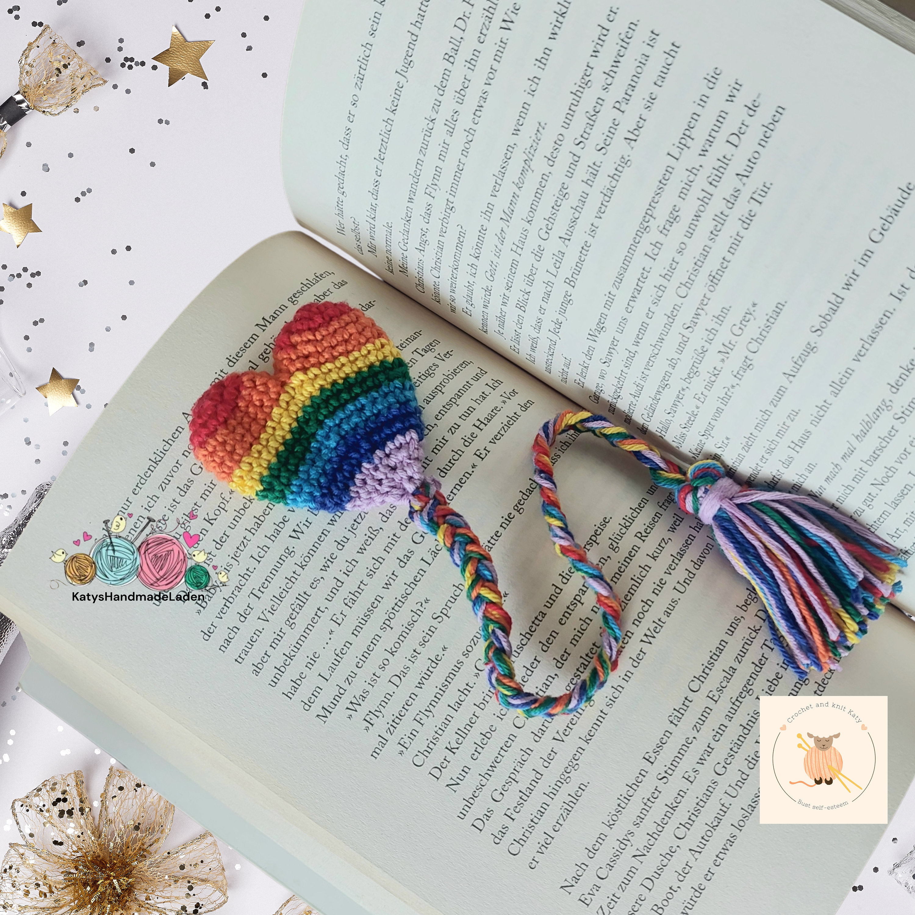 Boho Rainbow Heart Crochet Pattern DIY LGBT Pride Decoration Tutorial ...