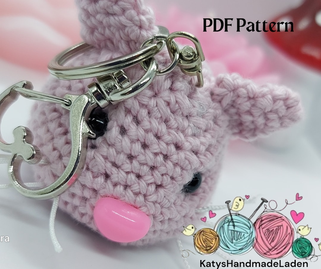 Adorable Crochet Mouse Head Keychain PDF Pattern Perfect Craft for ...