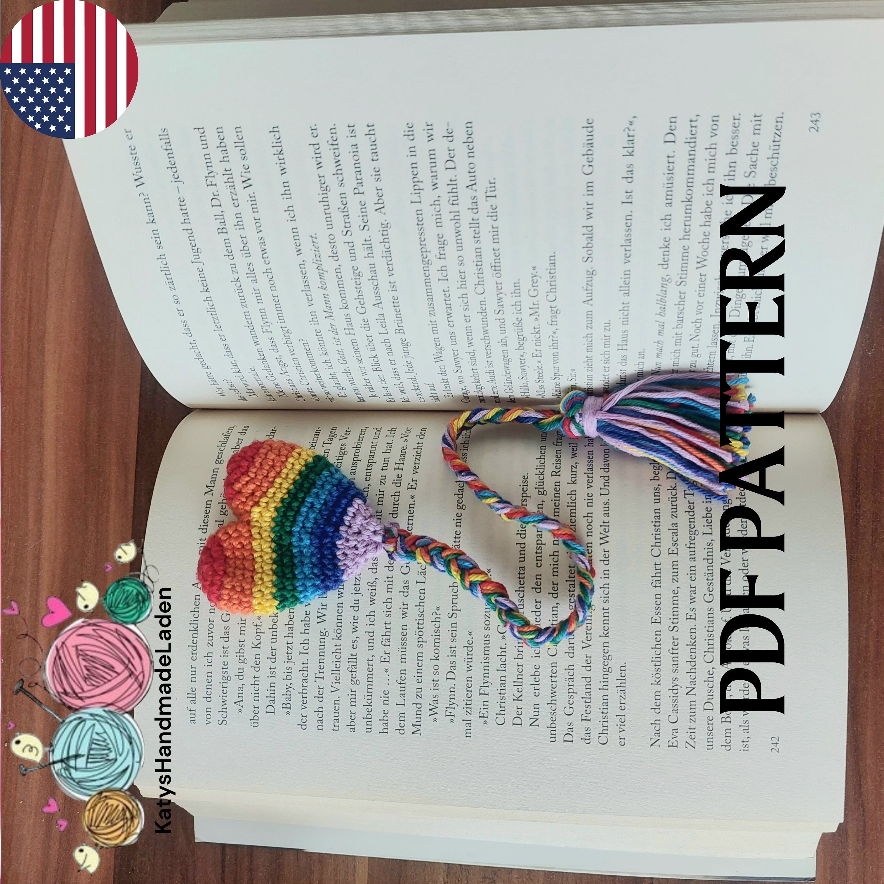 Boho Rainbow Heart Crochet Pattern DIY LGBT Pride Decoration Tutorial ...