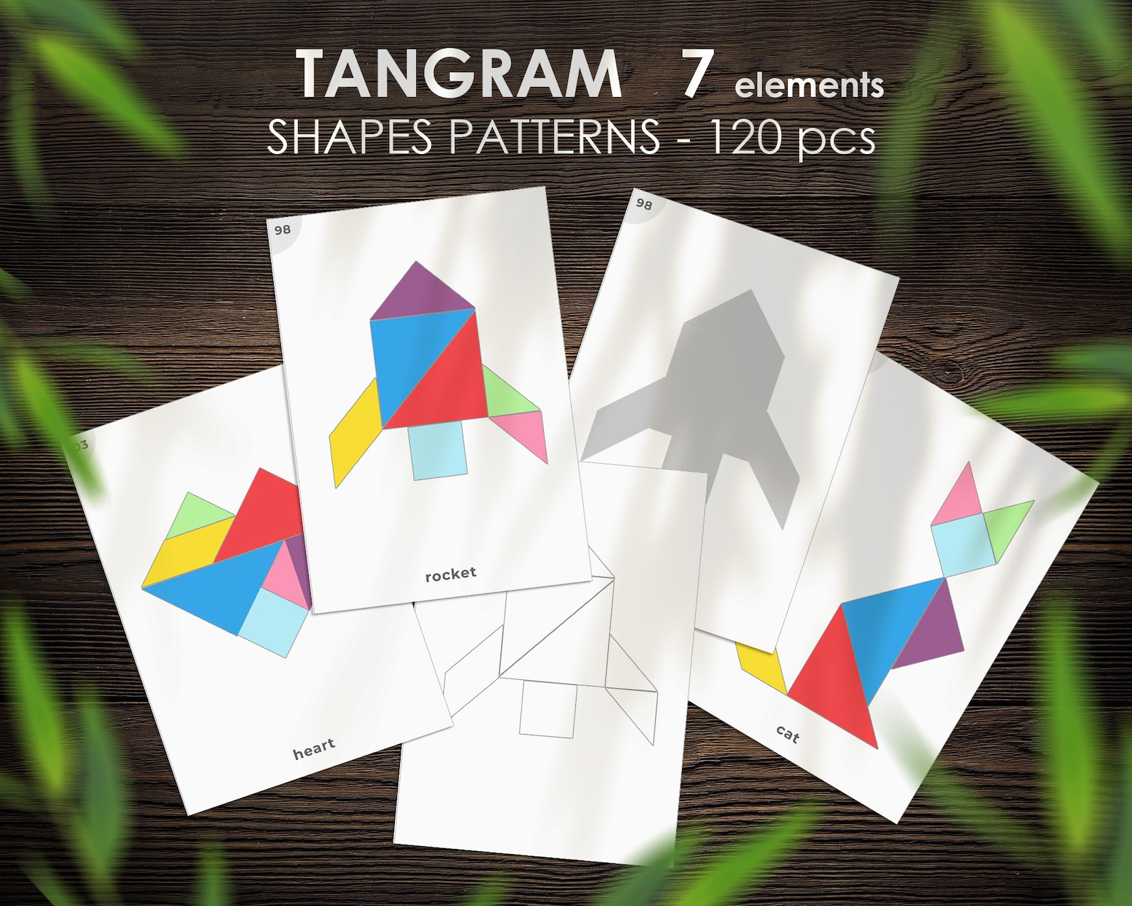 TANGRAM - 120 Templates - Patterns - Shapes - Ideas - Inspirations ...