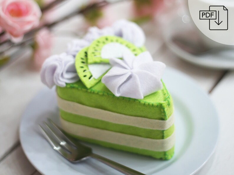 Felt Orange, Lemon and Kiwi Cake DIY - PDF Template - Sewing Patterns ...