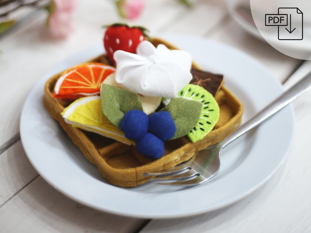 Felt Waffles DIY - PDF Template - Sewing Patterns With Tutorial - Etsy